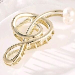 Accessories | Music Note Decor Metal Hair Clip Gold | Poshmark